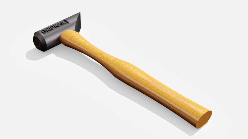 Magnetic Hand Hammer - Cast steel head with embedded magnets that ...